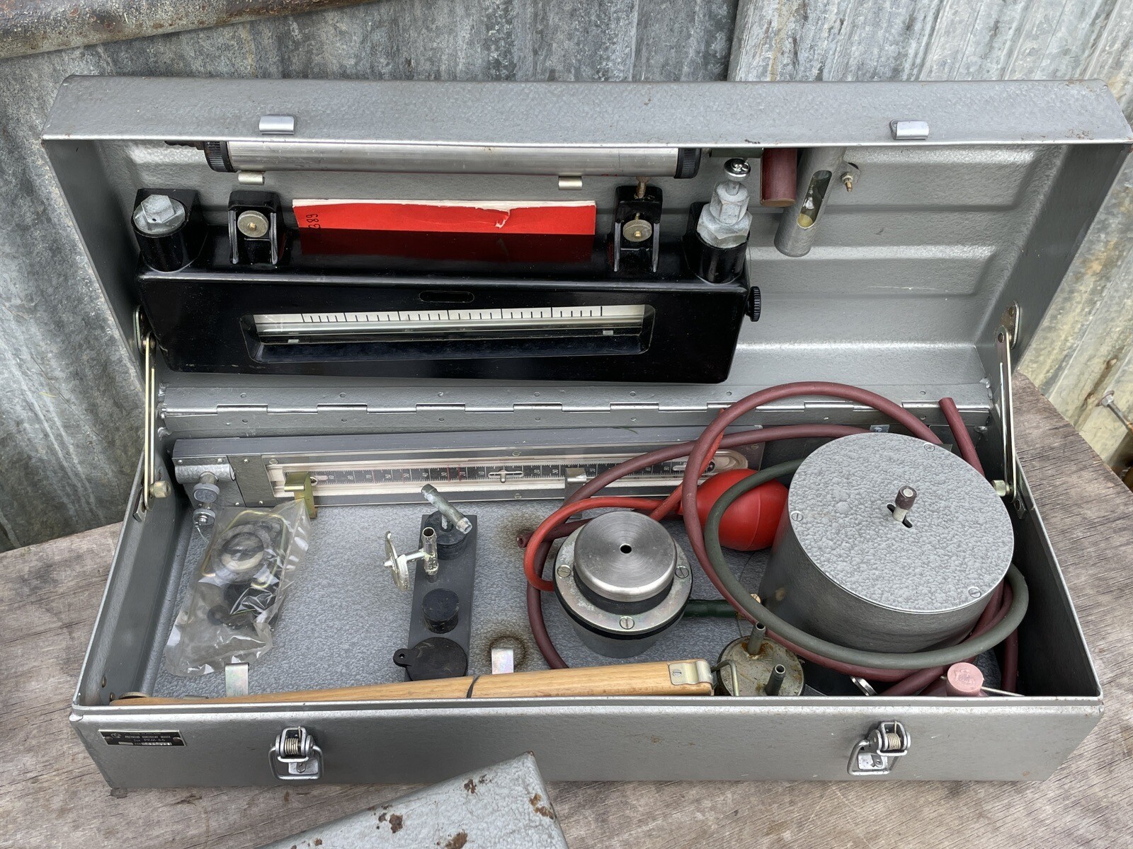 RARE COLD WAR POLISH ARMY PKM-66 GAS MASK RESPIRATOR TESTING SET ...