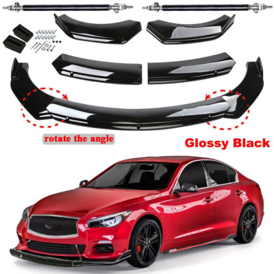 For INFINITI Q50 Q60 Front Bumper Lip Body Kit Spoiler Splitter Gloss ...