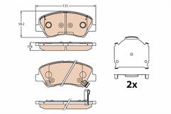 TRW GDB3630 Brake Pad Set for sale online | eBay