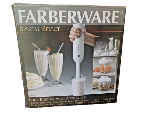 Farberware Special Select Stick Blender w/Mini Chopper FSSB100A White ...