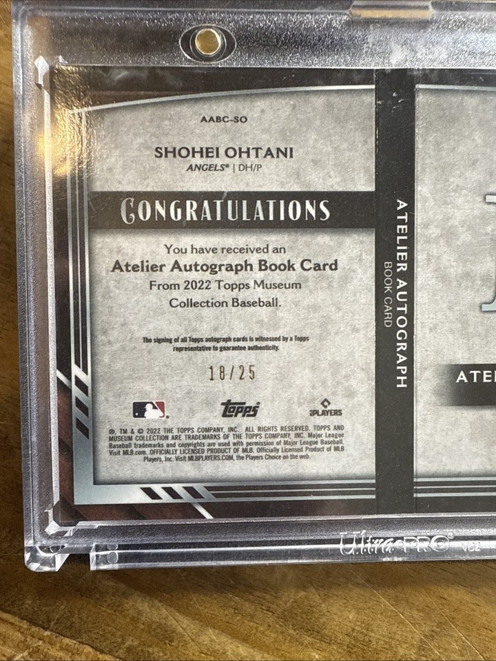 2023 Shohei Ohtani Topps Museum Atelier on card Auto Booklet /25 SP MVP ...
