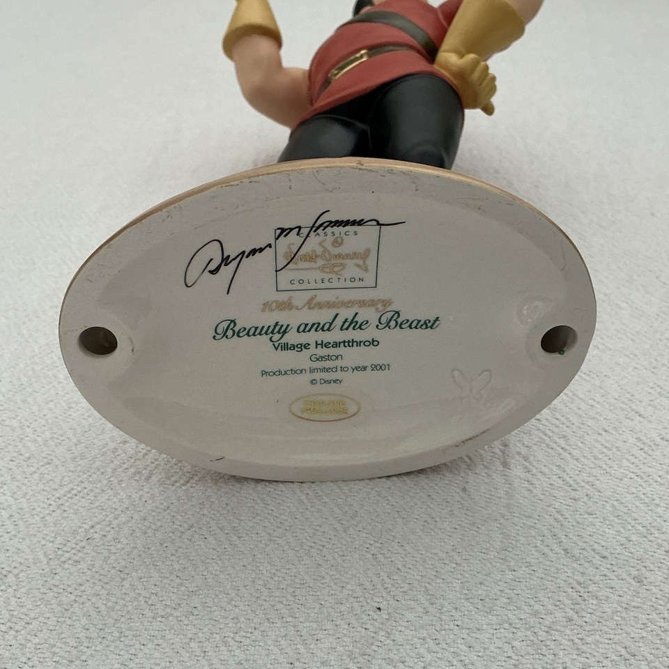 WDCC Beauty And The Beast’s Gaston “Village Heartthrob” Signed w/ Pin ...