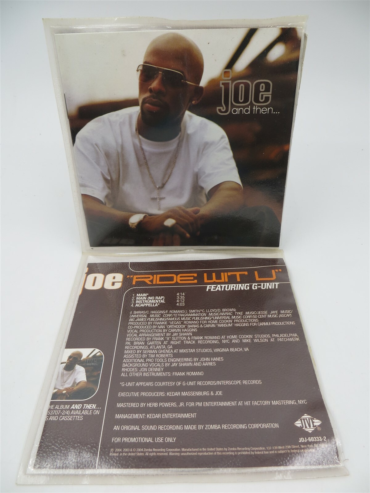 Joe ? Lot of 2 DJ PROMO CDs ? And Then... (13 Tracks) ? Ride Wit U (4 ...