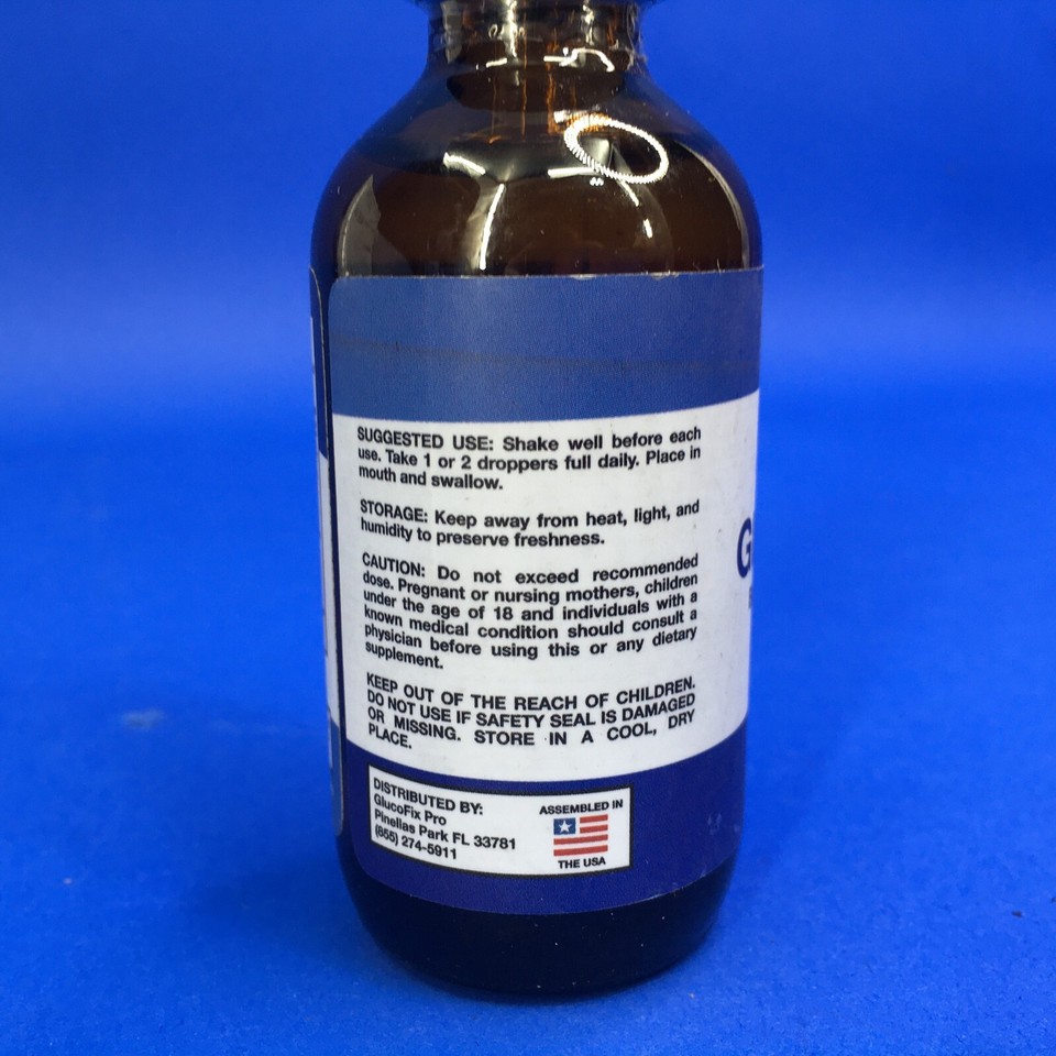 Glucofix Pro Liquid Drops Blood Sugar Support Dietary Supplemement (Lot ...