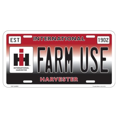 Farm Use License Plate with International Harvester IH Logo 16208 | eBay