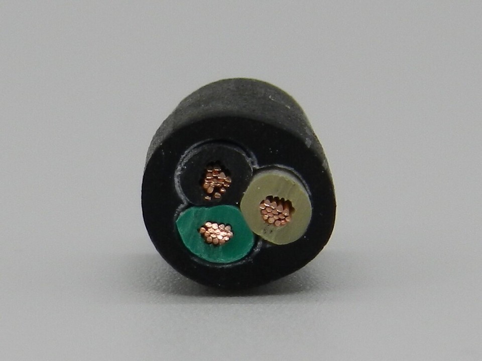 20 ft 12/3 SJOOW SJO SJ Black Rubber Cord Outdoor Flexible Extension ...