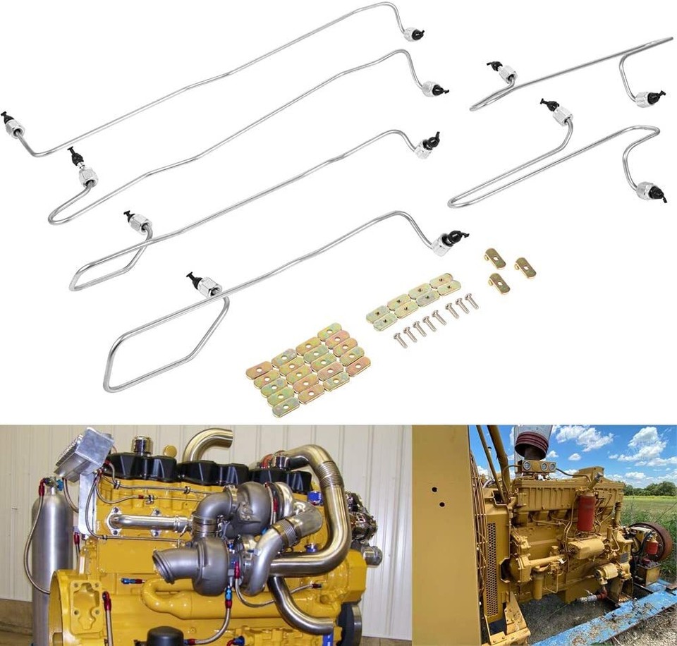 For Caterpillar CAT 3406 Fuel Injection Line Kit 3406B 3406C 1917942 ...