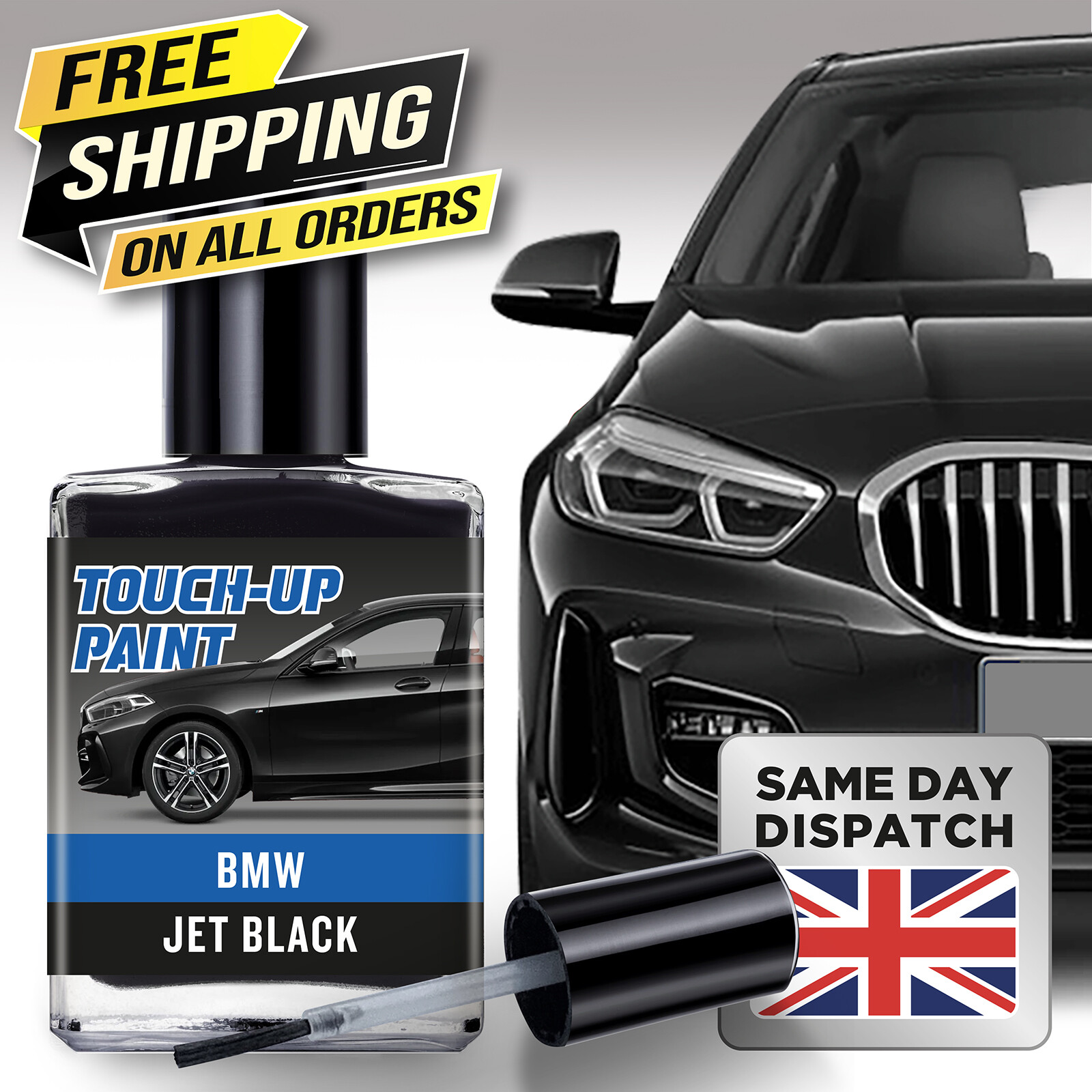 BMW Jet Black 668 Touch Up Kit Repair Kit Paint for Scratches and Chips ...