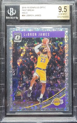 2018-19 Optic #94 Holo Fast Break Prizm LeBron James 1st Lakers Card ...