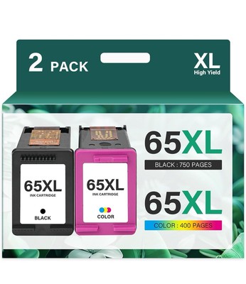 65XL Ink Cartridge Black/Color Combo Pack Replacement for HP Ink 65 HP ...