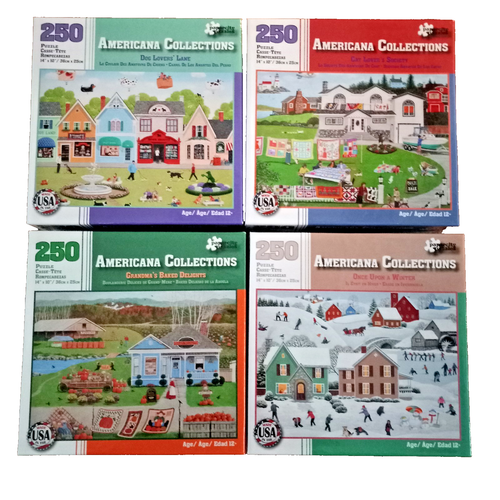 Set of 4 American Collections Jigsaw Puzzles 4 Seasons All Complete w ...