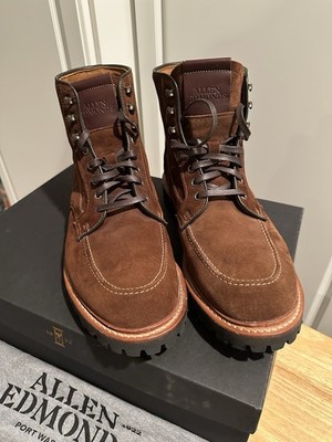 Allen Edmonds Men's Freeport Suede Weatherproof Lug Boot Size 11 Snuff ...