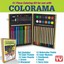 Colorama 51 Piece Coloring Art Kit Markers Pencils Paint With Case | eBay