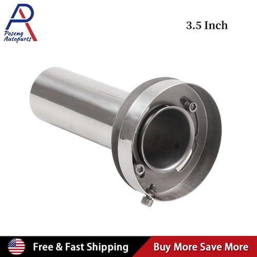 3.5" inch Tip Stainless Steel Exhaust Muffler Round Insert Removable ...