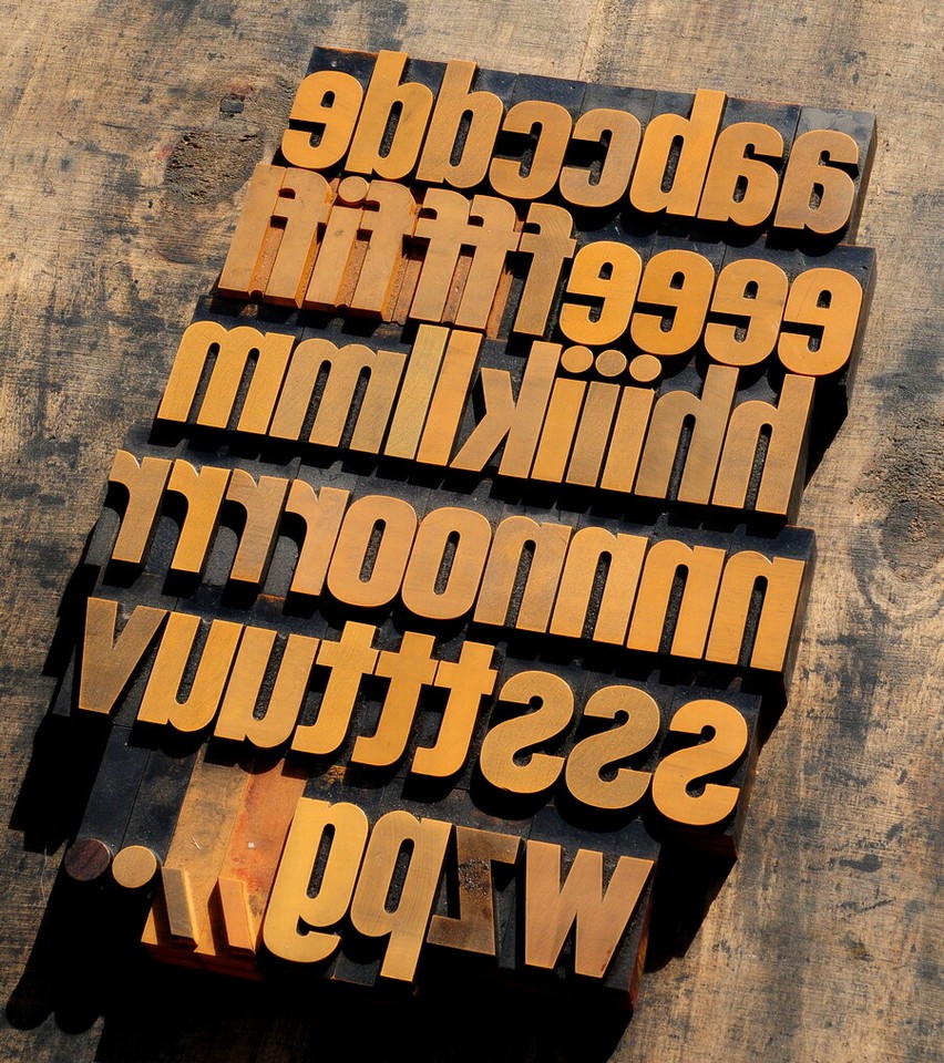 letterpress printing blocks type vintage printer letter typography ...