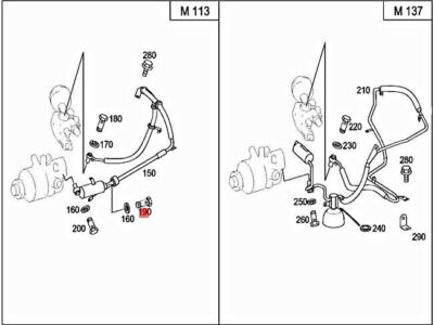 Genuine MERCEDES C215 R230 W220 S-CLASS W220 Hollow screw 0019902163 | eBay