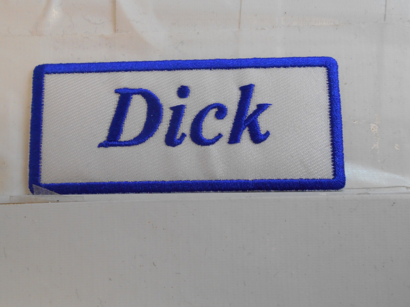 DICK NEW EMBROIDERED SEW / IRON ON NAME PATCH ASSORTED COLORS 1-1/2t X ...