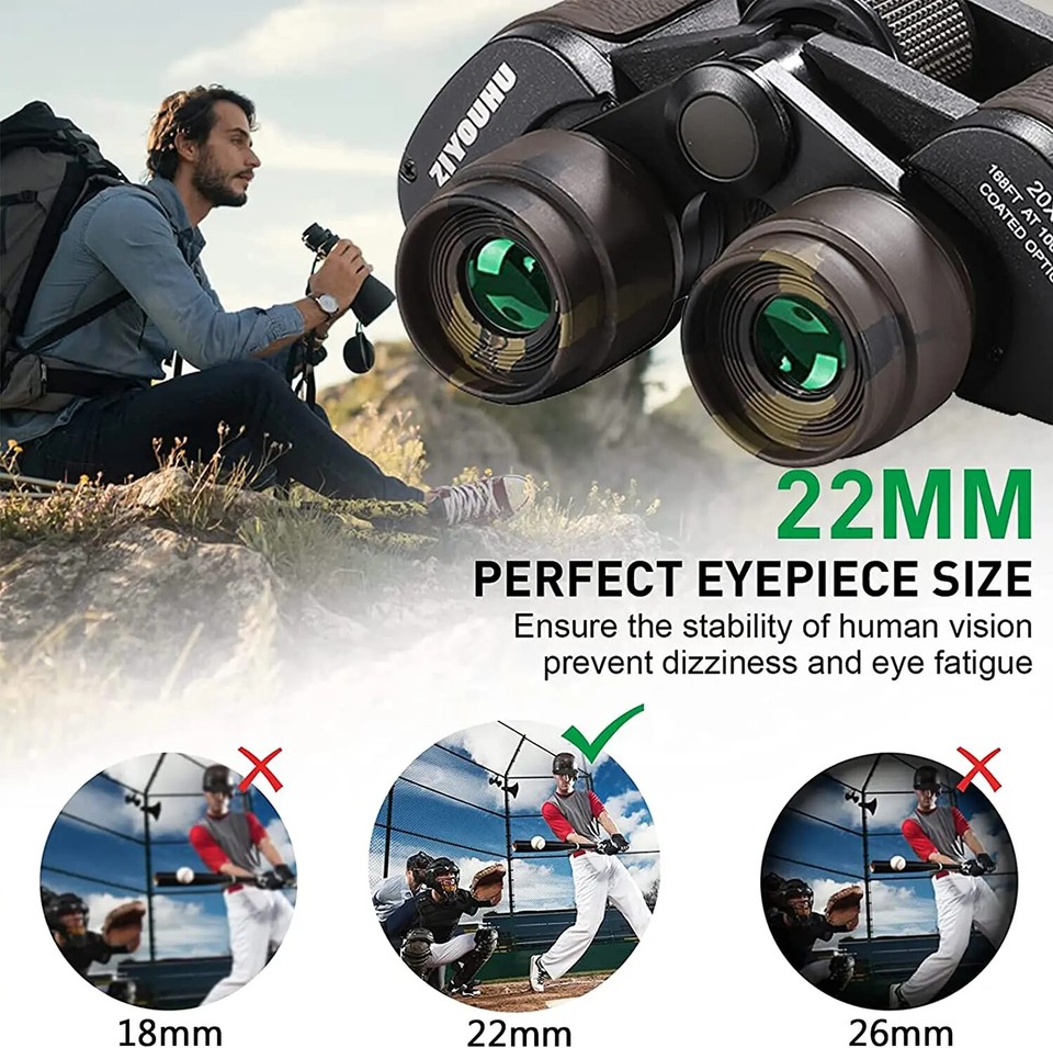 20x50 Binoculars, Waterproof High-definition Low-light Night Vision ...