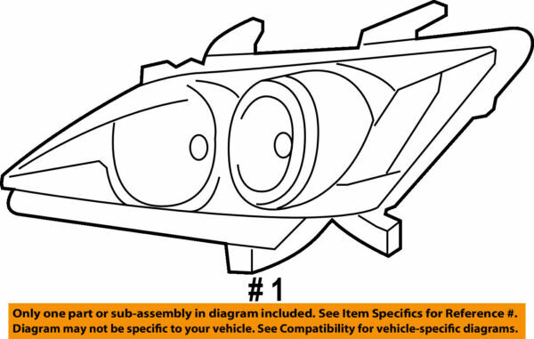 81130-33670 Toyota Unit assy, headlamp, rh 8113033670, New Genuine OEM ...