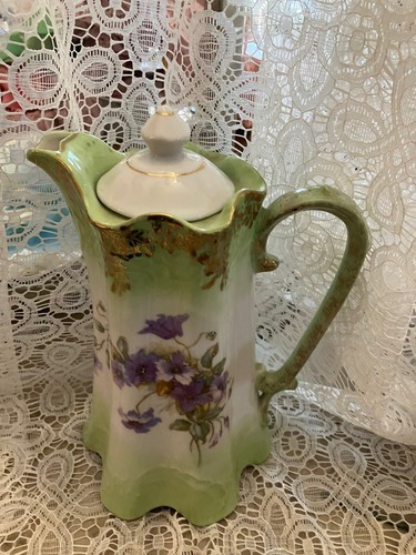 Antique Victoria Carlsbad Austria Chocolate Pot | eBay