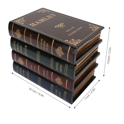 Book Shaped Box Home Decoration Props Office Bookcase Ornaments Storage ...