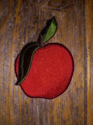 New Apple Patch Big Red with Green Leaf Fruit Orchard Teachers Gift ...