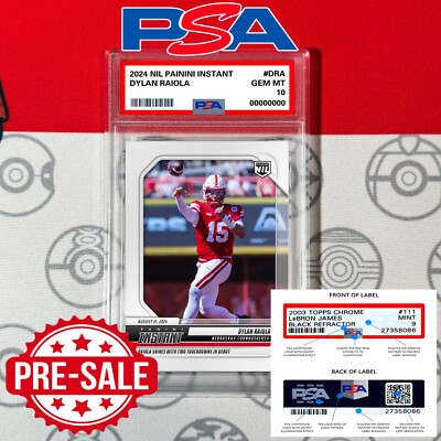 Presale PSA 10 DYLAN RAIOLA RC Rookie Card 2024 Panini Instant #DRA ...