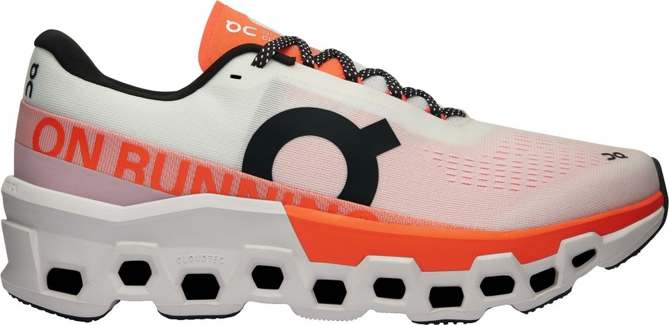 NEW Men's On Running Brand White/Orange Cloud Cloudmonster 2 OC Shoes ...