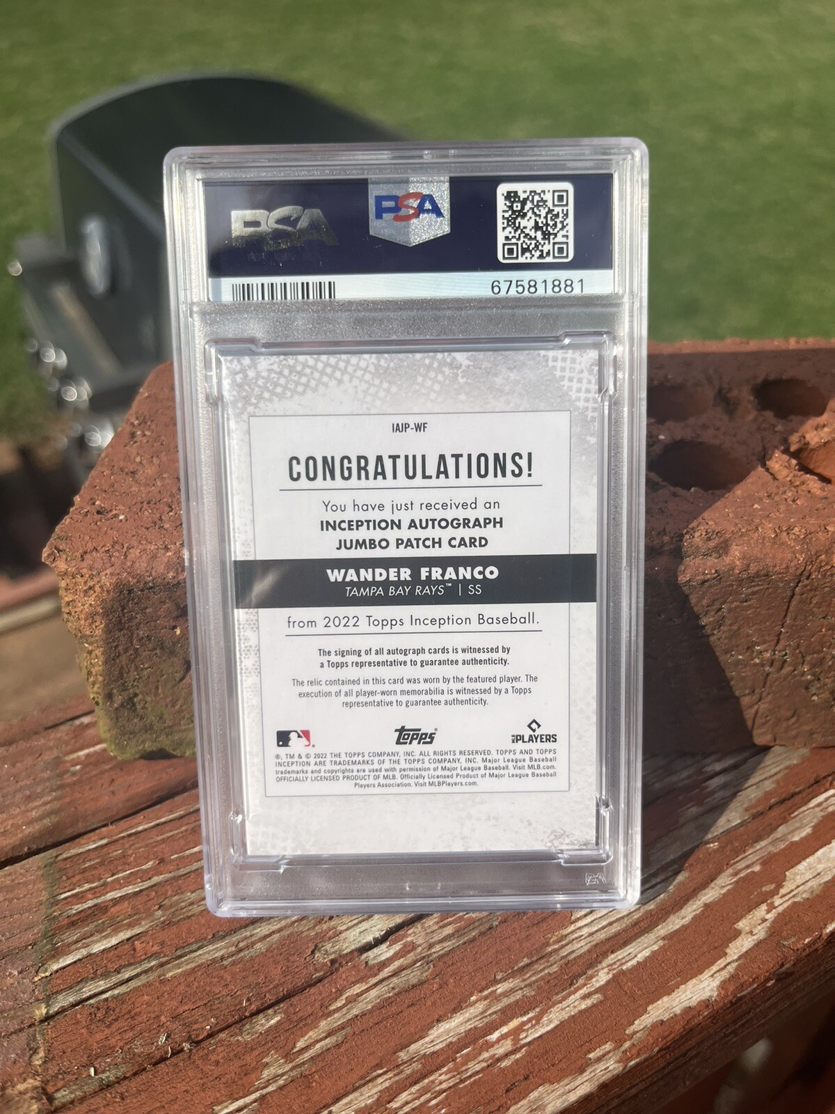 2022 Topps Inception Auto Patch Jumbo Red Wander Franco RC /50 PSA 10! Low Pop | eBay