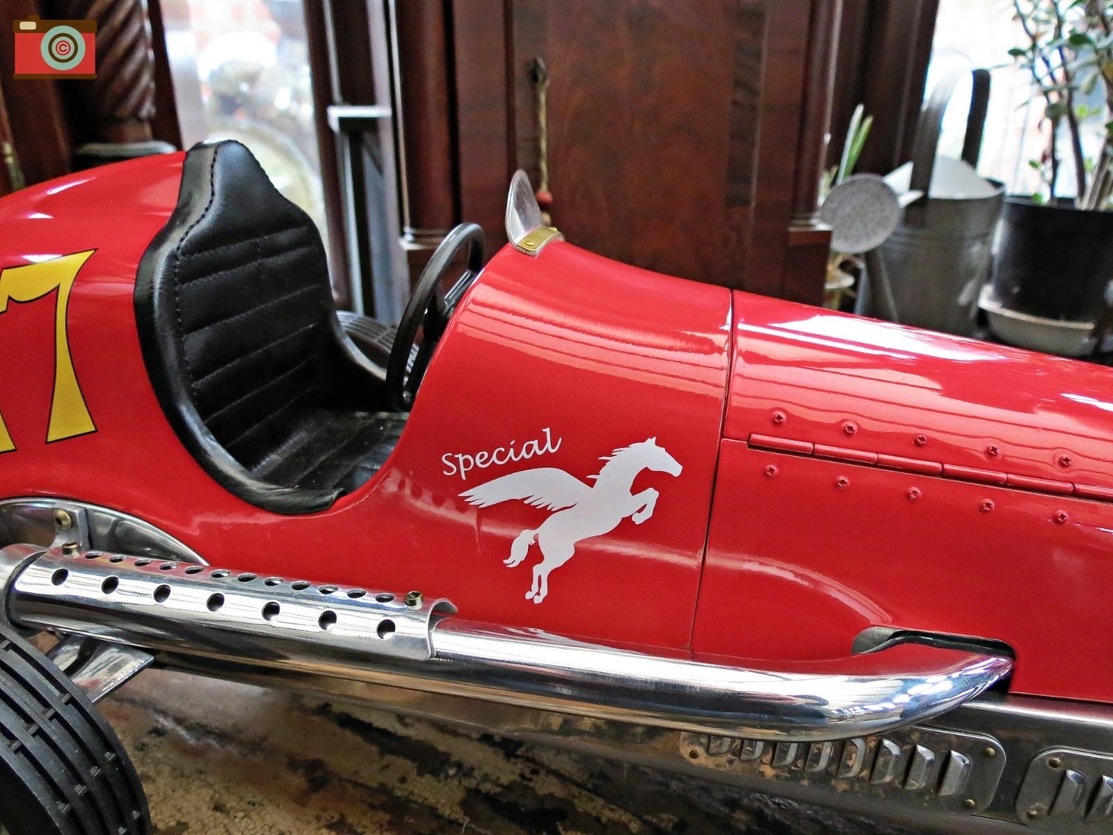 RED BB KORN VINTAGE RACING CAR REPLICA. Tether Car, Authentic Models ...