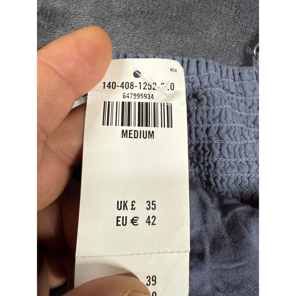 Abercrombie & Fitch Womens Blue Linen Blend Cami Tank Top Medium ...