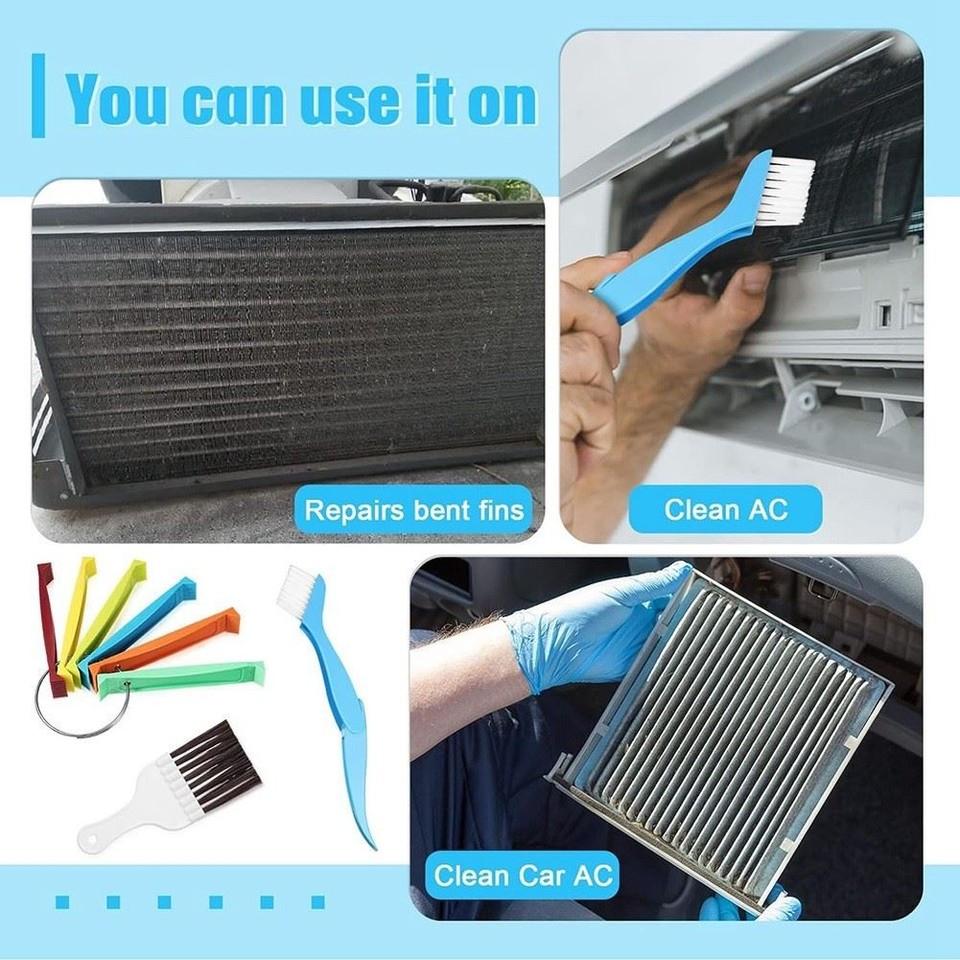 5 in 1 Set Air Conditioner Condenser Fin Comb Coil Cleaner Stainless ...
