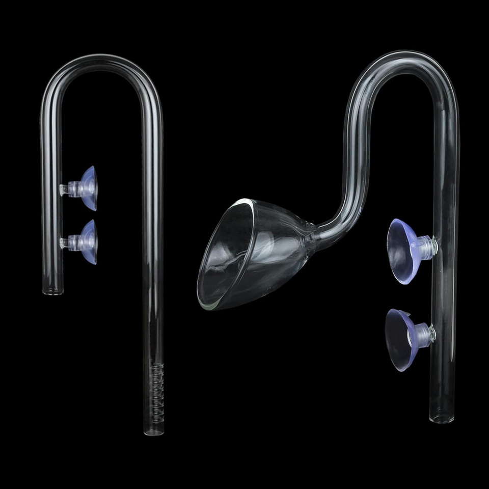Lily Pipe Glass Inflow Outflow Set Aquatic U Shape Inflow Pipe Set for ...