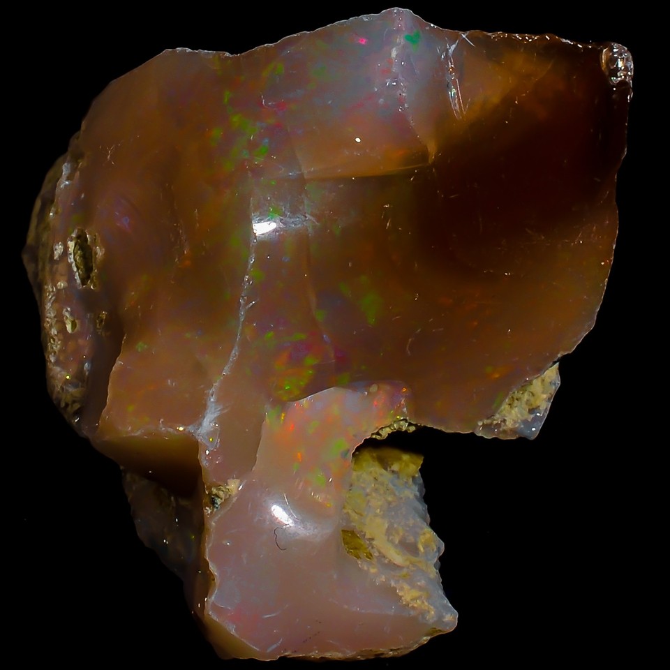 100% Natural Ethiopian Multi Fire Opal Rough Gemstones 36.30Cts. 24x ...