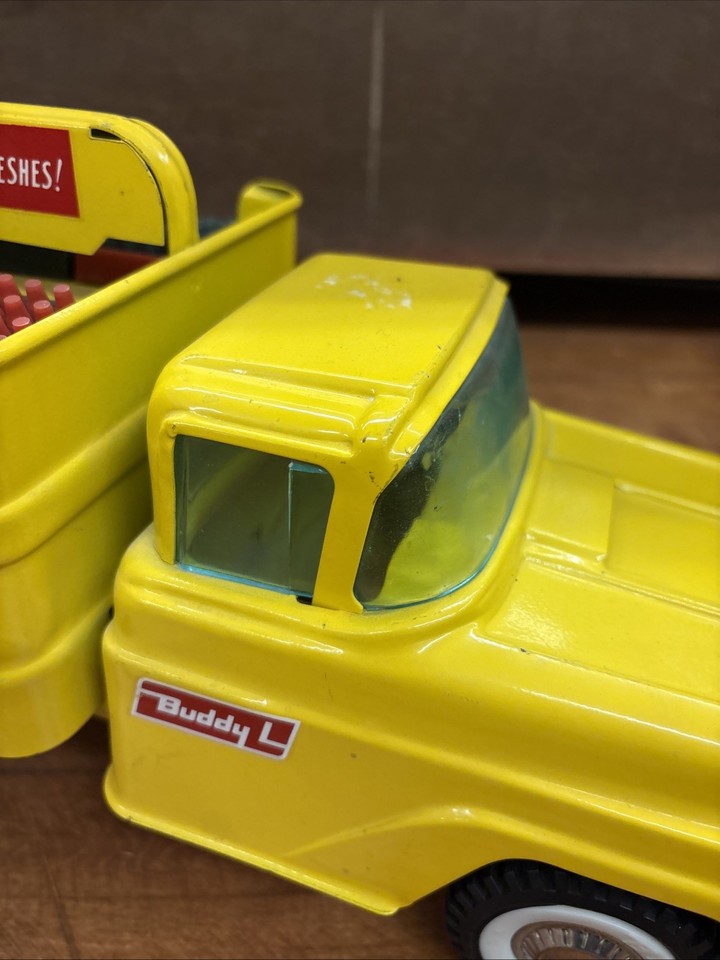 Vintage Buddy L Coca-Cola Delivery Truck Toy Pressed Steel w/BOTTLES ...