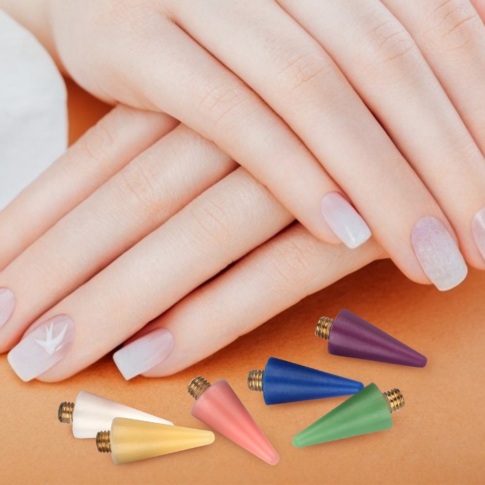 12 Pcs Nail Pen Wax Head Tool Accessories Rhinestones Picker Art | eBay ...