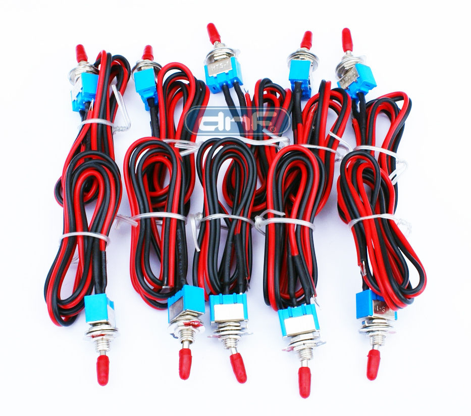 10 PACK- SECURITY ALARM PRE-WIRED On/Off MINI TOGGLE SWITCH-SAME DAY ...