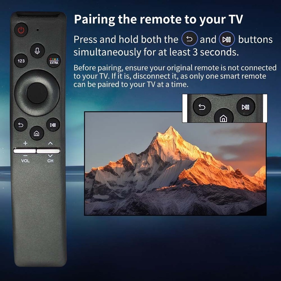 New BN59-01266A Bluetooth Voice Remote Replacement for Samsung Smart TV ...