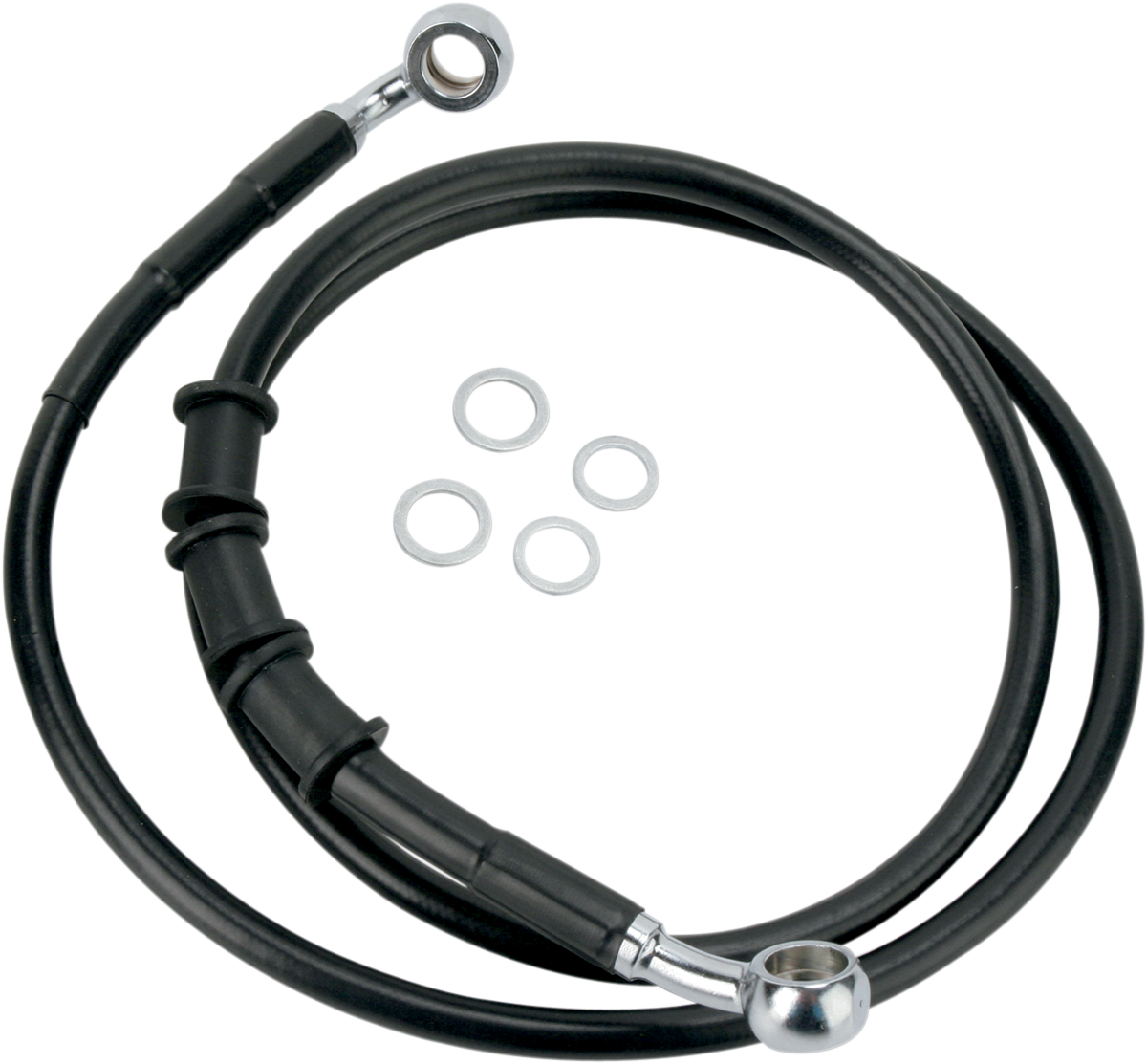Drag 42" Standard Length Black Upper Brake Line Kit Harley Softail 08 ...