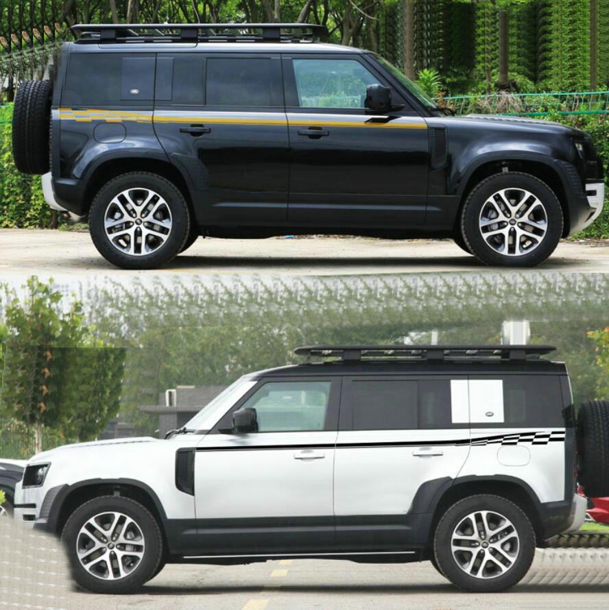 Graphics Waist Line Stripes Car Sticker For Land Rover Defender Side ...