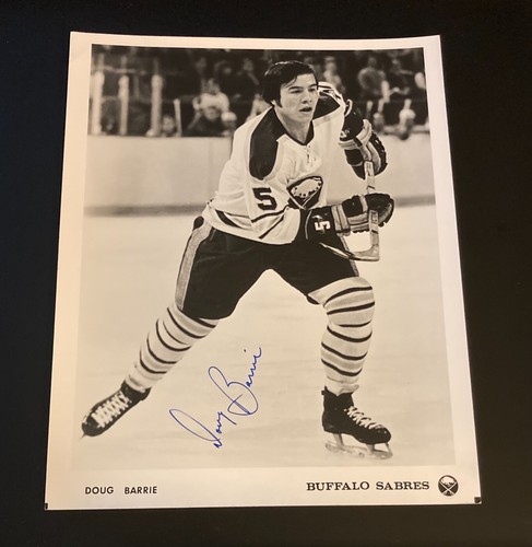 Doug Barrie Vintage 1970's Buffalo Sabres Autographed Black & White ...