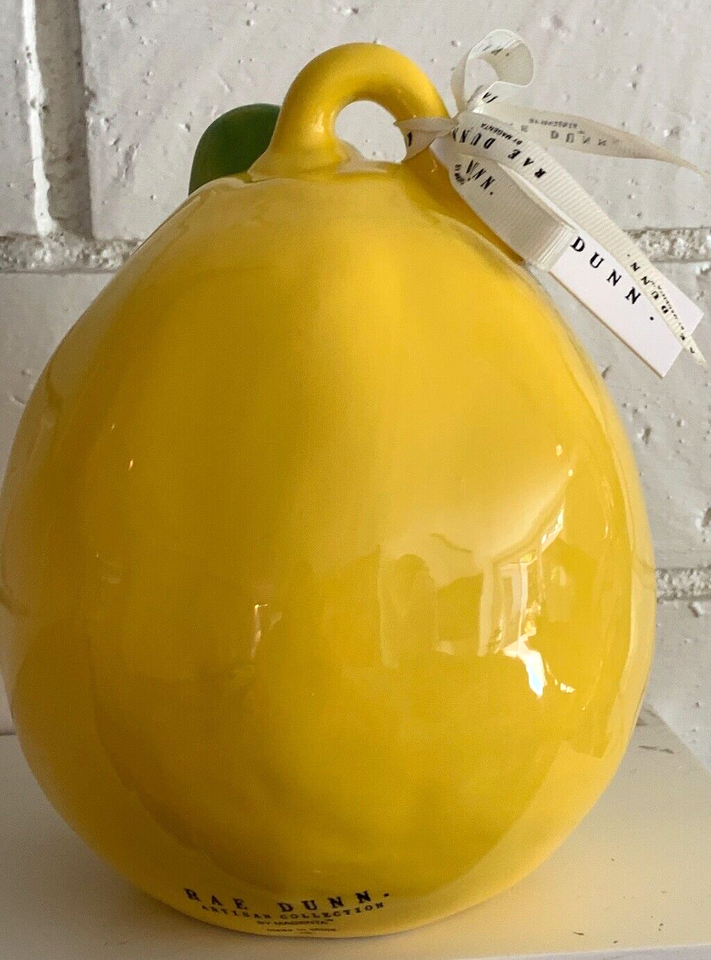 Rae Dunn Brand “Sunshine” New With Tags Ceramic Lemon Birdhouse Yellow ...