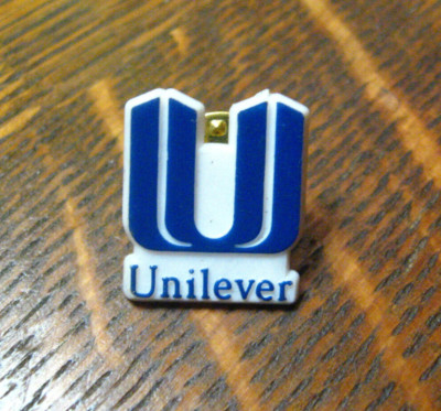 Unilever Vintage "U" Logo Company Lapel Pin - Blue And White Badge Pin ...