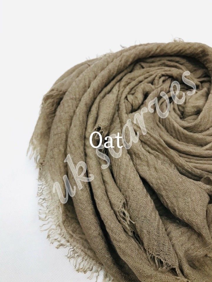 New Style Crinkle Scarf Hijab Plain Maxi Headscarf Crimp Scarves Shawl ...