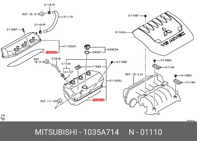 Genuine OE Gasket Rubber 1035A714 for Mitsubishi 1035-A714 | eBay