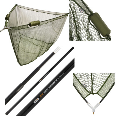 CARP FISHING LANDING NET 42” DUAL FLOATS + 3M TELESCOPIC LANDING NET ...