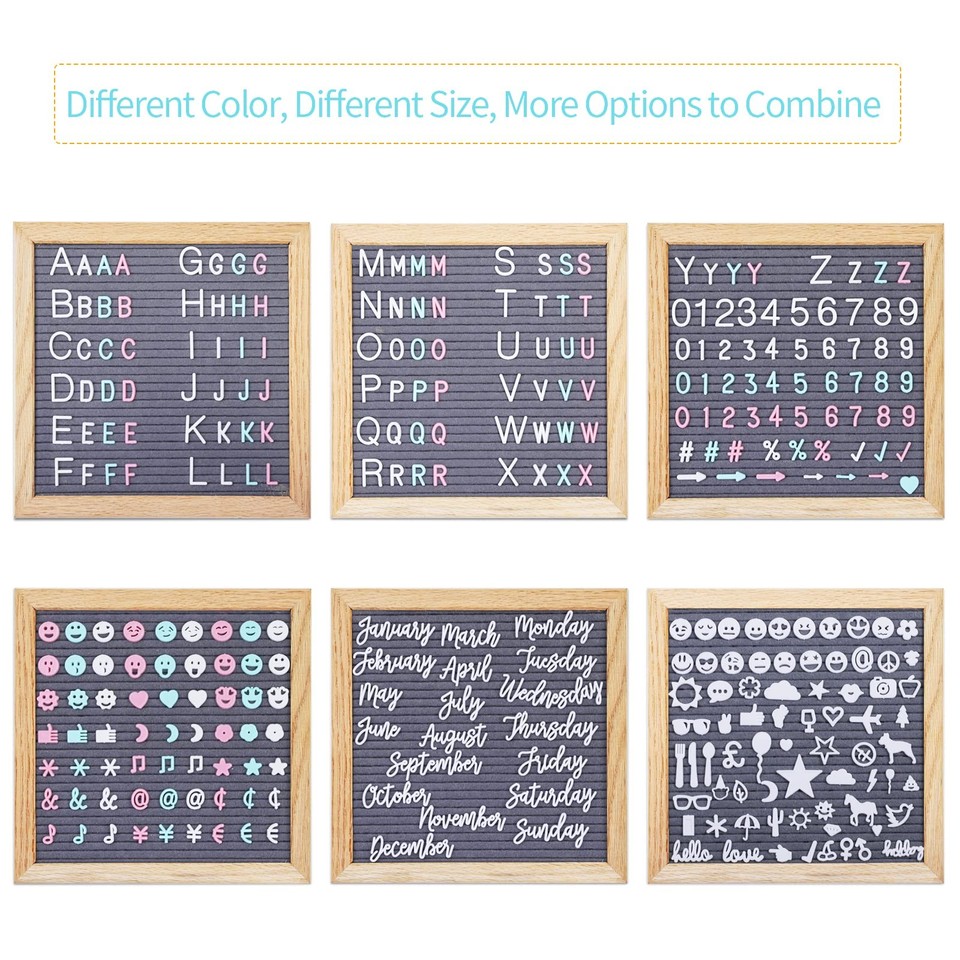 G GAMIT 10x10" Felt Letter Board w/ Stand, 805p Pre-cut Letters ...