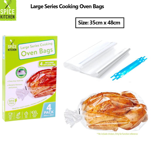 Large Cooking Oven Bags With Lock Tie Clear Roasting Storage Bags ...
