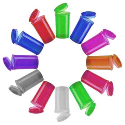 13 DRAM POP TOP (BOX 315) SQUEEZE RX MEDICAL STASH SMELL PROOF TUBS ...