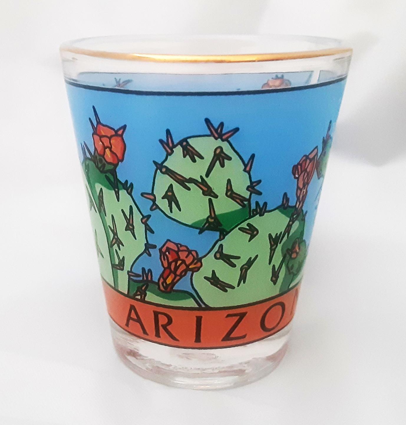 ARIZONA Shot Glass Shotglass Cactus Design | eBay